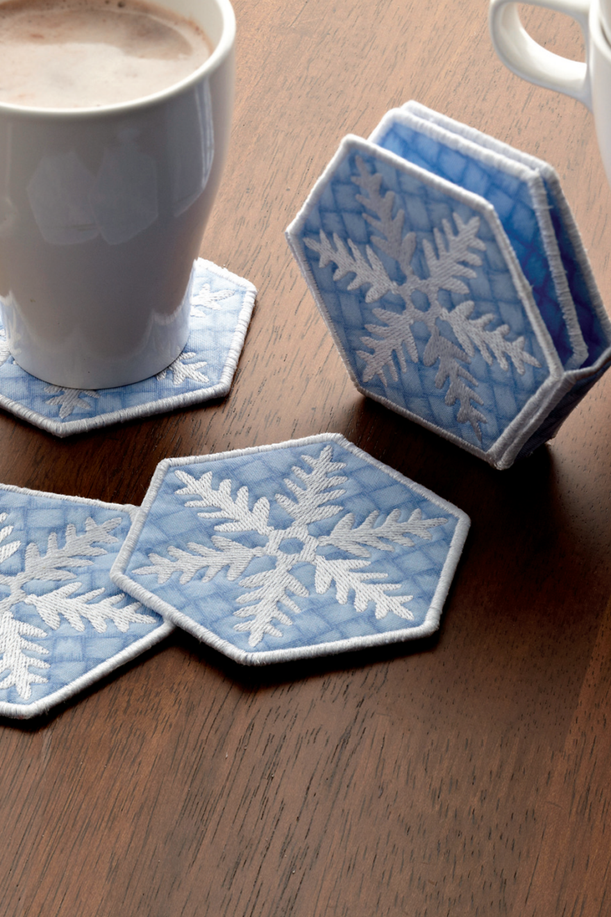 Snowflake Coaster Embroidery Design Download - Sew Daily