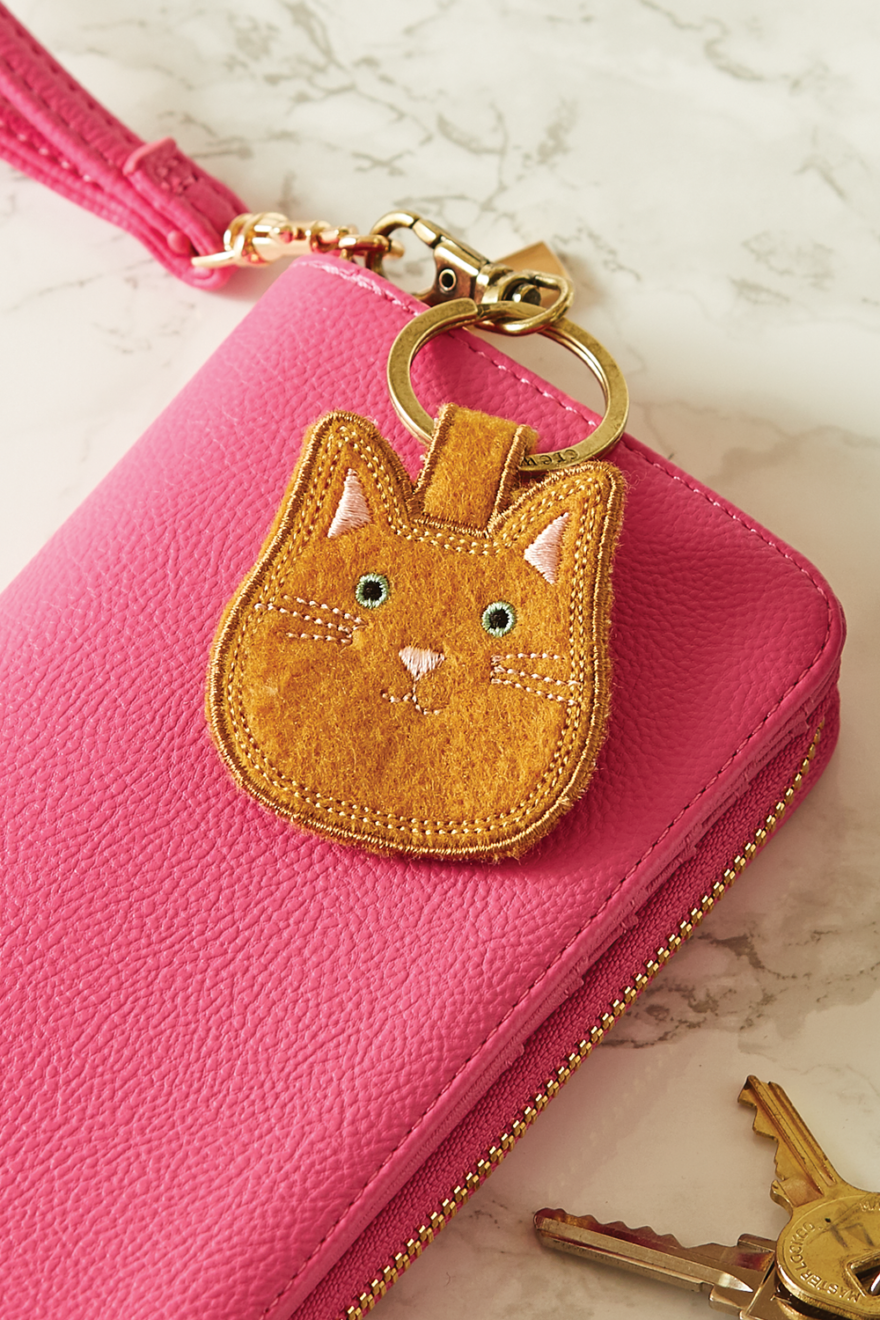 Furry Friends Cat Fob Embroidery Design Download - Sew Daily