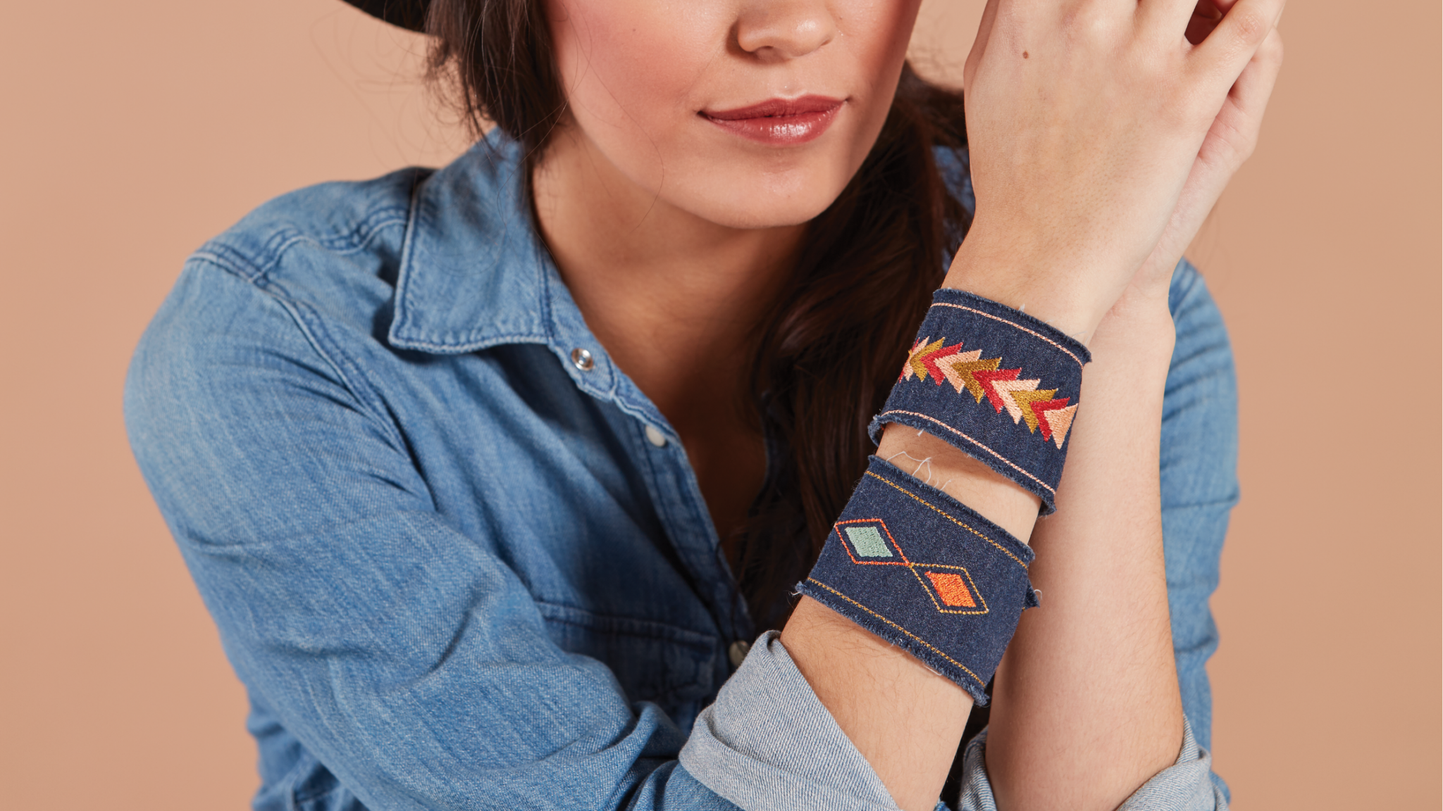Denim Remix: Southwest-Inspired Cuff Bracelets - Sew Daily