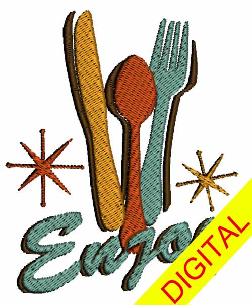 CME Diner Delights Enjoy Embroidery Design Download - Sew Daily