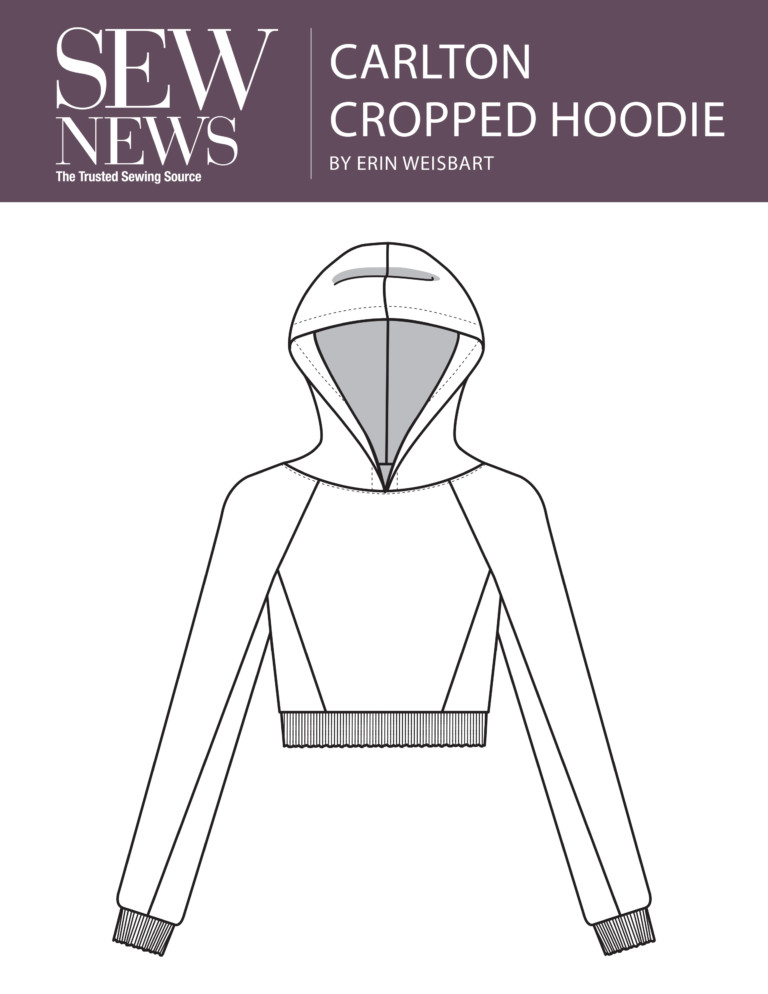 Carlton Cropped Hoodie Digital Sewing Pattern - Sew Daily